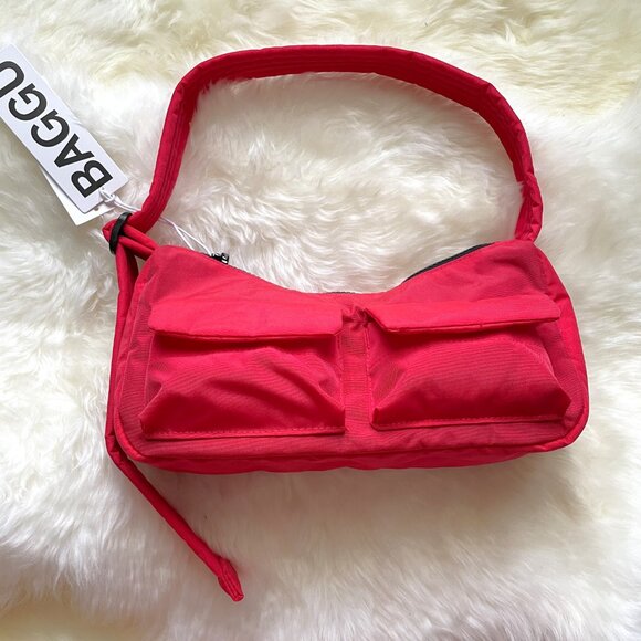 BAGGU | Bags | Nwt Baggu Cargo Shoulder Bag Candy Apple | Poshmark
